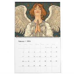 Vintage Illustration Religious Angels, Religious Calendar | Zazzle