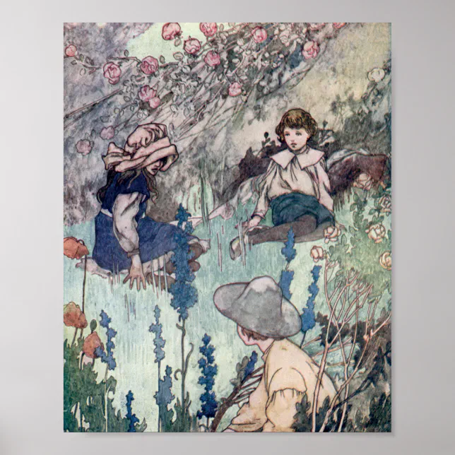 Vintage Illustration The Secret Garden Poster | Zazzle