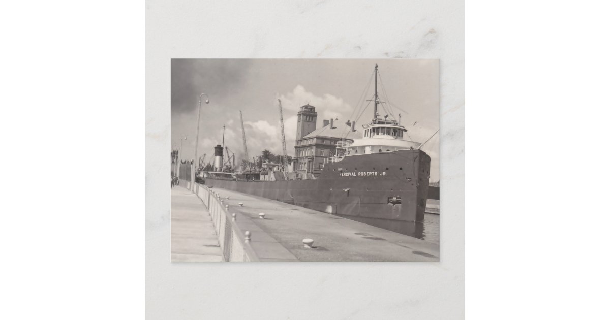 Vintage Im Percival Roberts Jr. Ore Boat Freighter Postcard | Zazzle