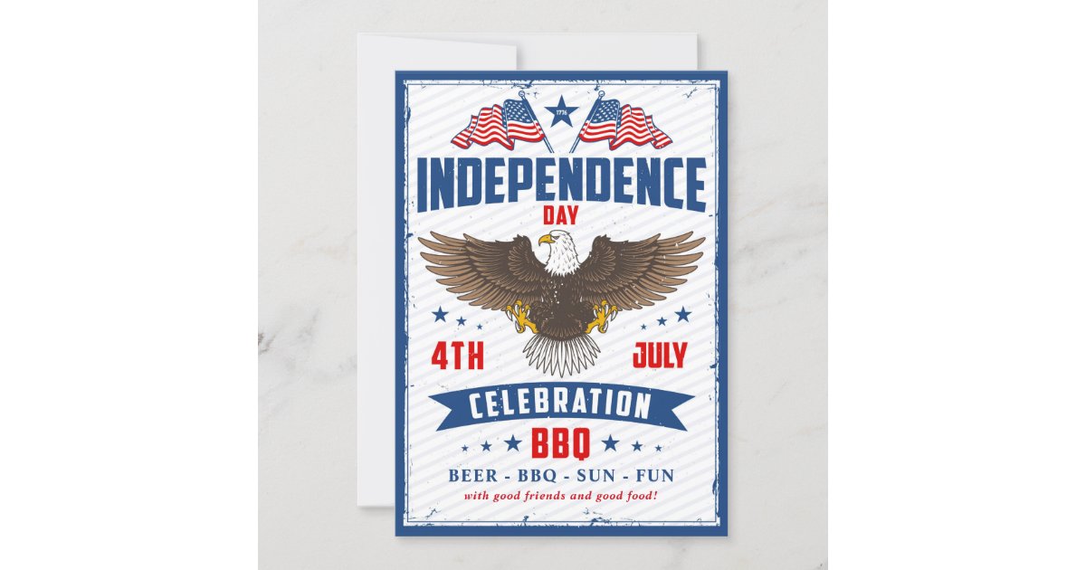 Vintage Independence Day 4th Of July Invitation | Zazzle