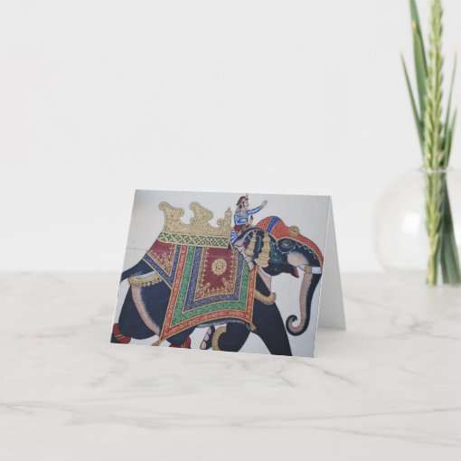 Vintage Indian Elephant - Note Card | Zazzle