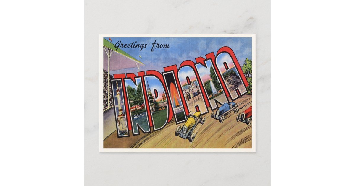 Vintage Indiana Announcement Postcard | Zazzle