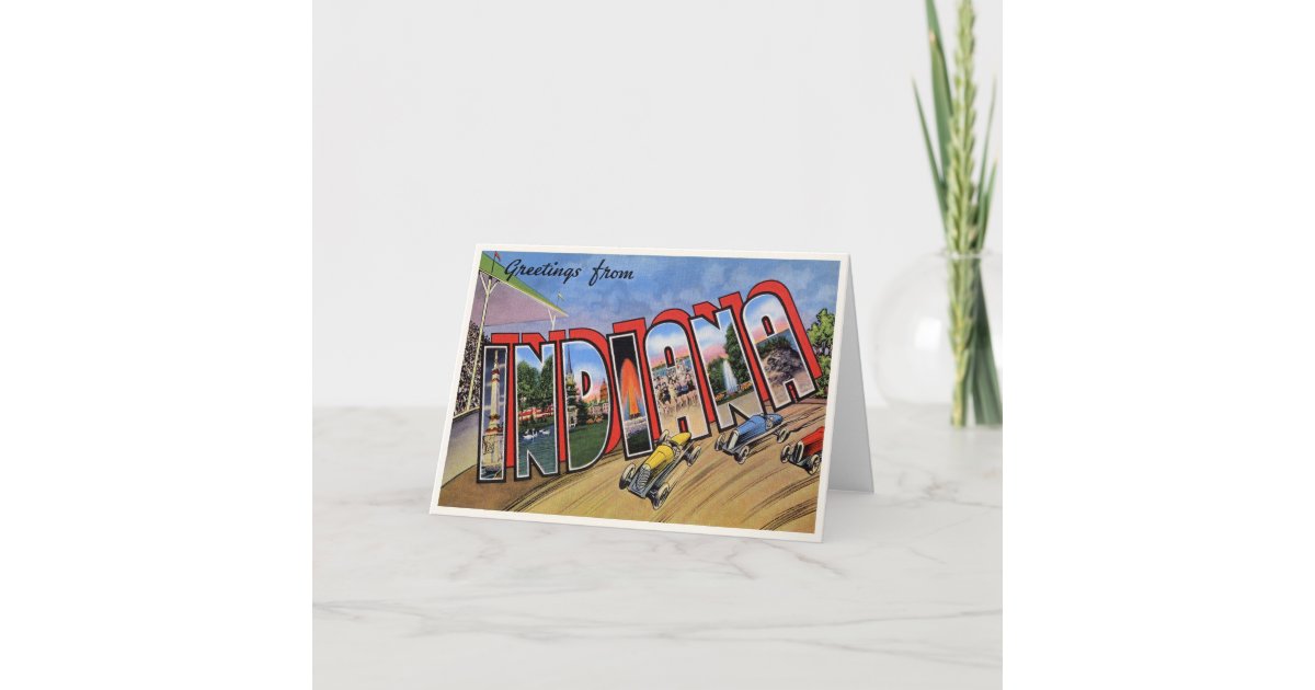 Vintage Indiana Card | Zazzle