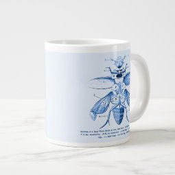 Vintage Insect Image | Beetles | Blue Giant Coffee Mug | Zazzle