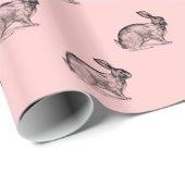 Vintage Inspired Bunny Rabbit Wrapping Paper | Zazzle