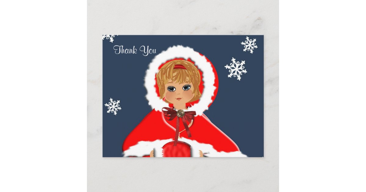 Vintage Inspired Cute Little Girl Thank You Cards | Zazzle