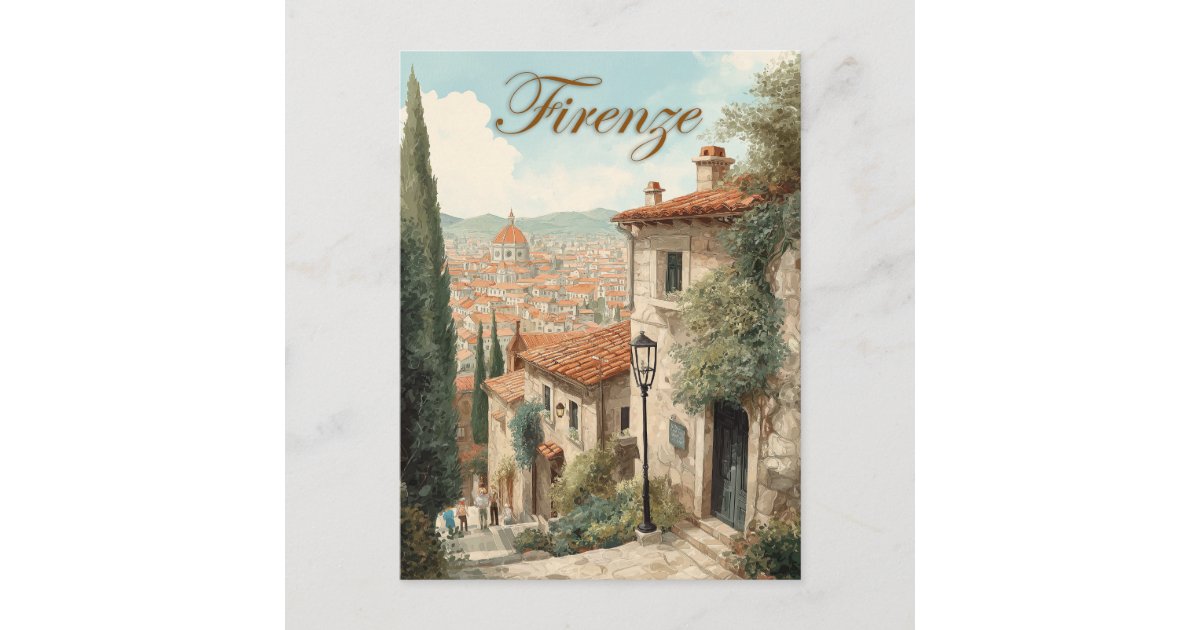 Vintage-Inspired Florence Postcard | Zazzle