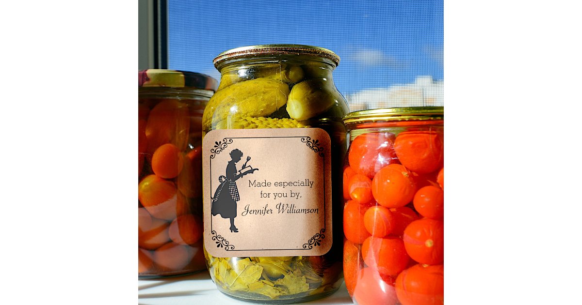 Vintage Inspired Home Made Label Sticker | Zazzle