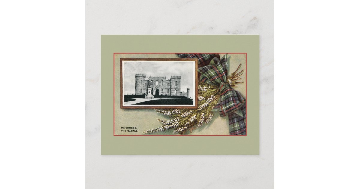Vintage Inverness castle traditional Scottish Postcard | Zazzle