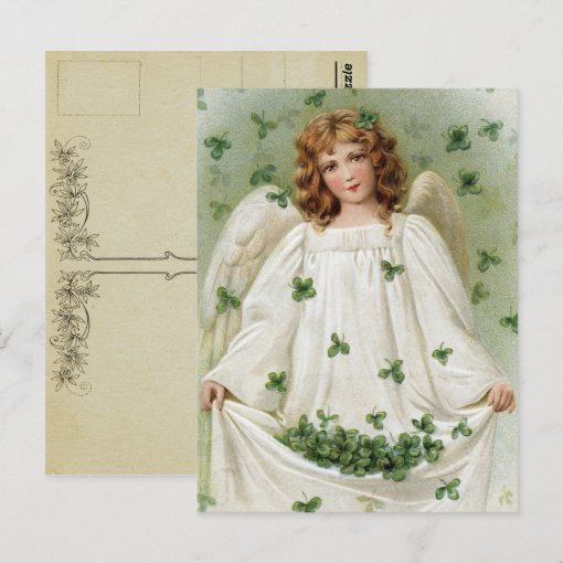 Vintage Irish Angel Postcard | Zazzle