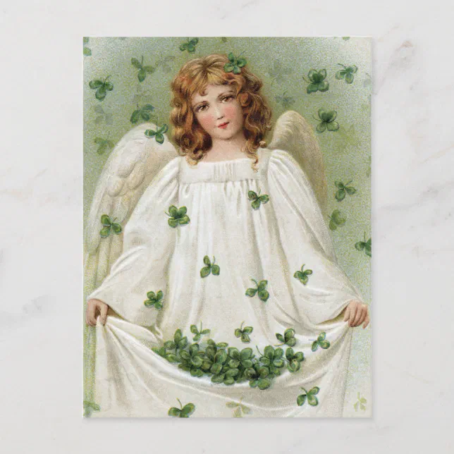 Vintage Irish Angel Postcard | Zazzle