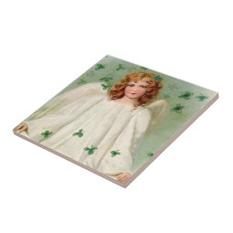 Vintage Irish Angel tile | Zazzle