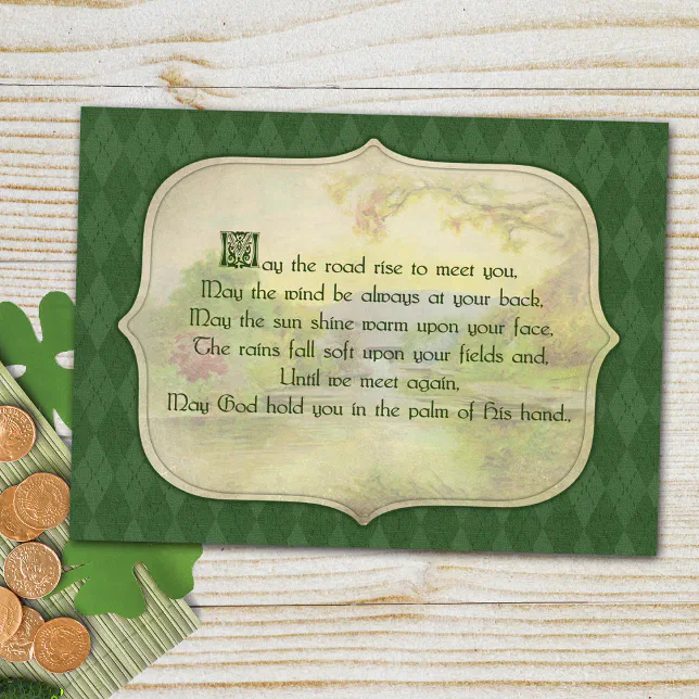 Vintage Irish Blessing Postcard | Zazzle