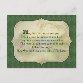 Vintage Irish Blessing Postcard | Zazzle