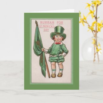 Vintage Irish Boy St. Patrick's Day Greeting Card | Zazzle