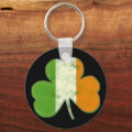 Vintage Irish Flag Shamrock Keychain | Zazzle