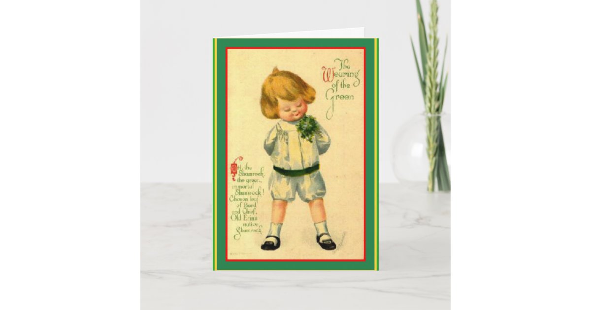 Vintage Irish Laddie - St. Patrick's Greeting Card | Zazzle