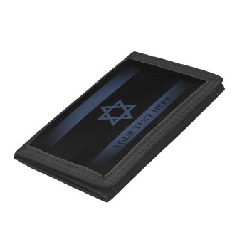Vintage Israelian flag of Israel custom velcro Trifold Wallet | Zazzle