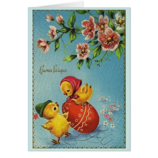 Vintage Italian Buona Pasqua Easter Card | Zazzle.com
