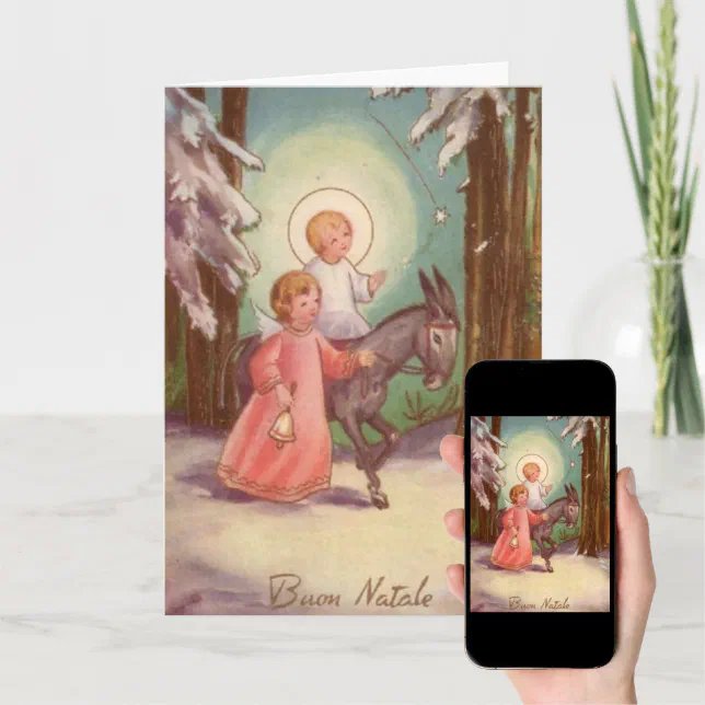 Vintage Italian Christmas Card | Zazzle