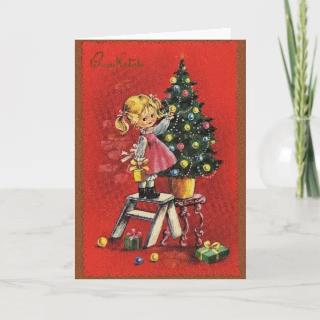 Vintage Italian Christmas Greeting Card | Zazzle