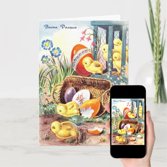 Vintage Italian Easter card | Zazzle