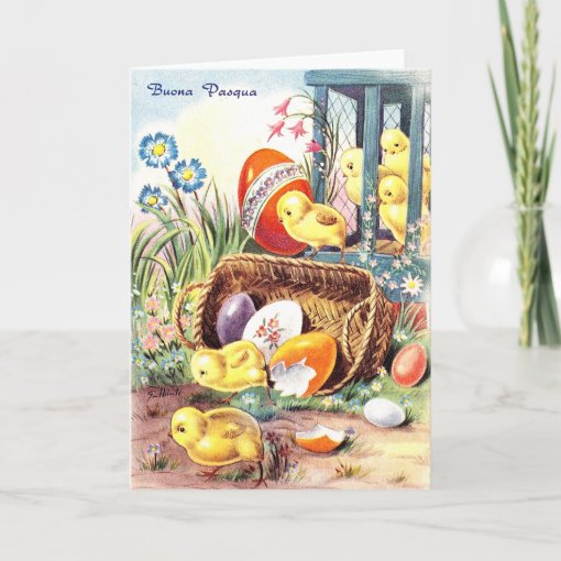 Vintage Italian Easter card | Zazzle