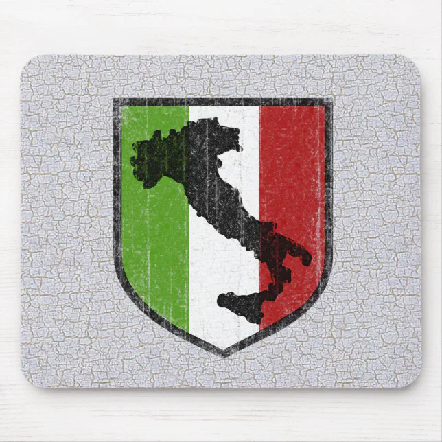 Vintage Italian Flag Boot Mousepad | Zazzle