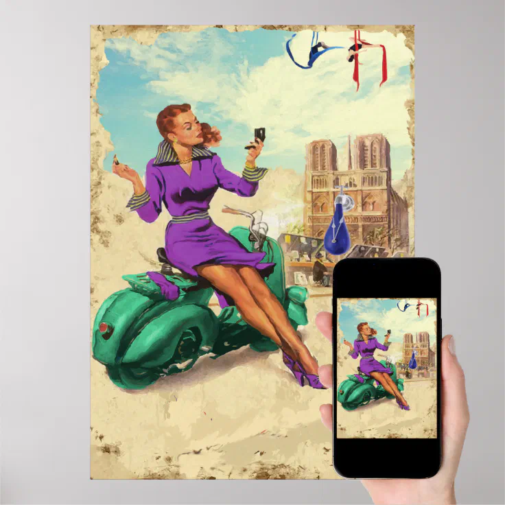 Vintage Italian Girl Poster | Zazzle