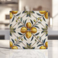 Vintage Italian Lemon Citrus Botanical Pattern Ceramic Tile | Zazzle