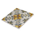 Vintage Italian Lemon Citrus Botanical Pattern Ceramic Tile | Zazzle