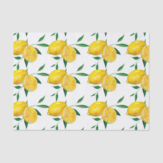 Vintage Italian Lemons Decoupage Tissue Paper | Zazzle