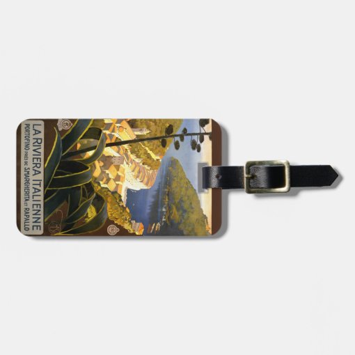 Vintage Italian Riviera Italy custom luggage tag | Zazzle