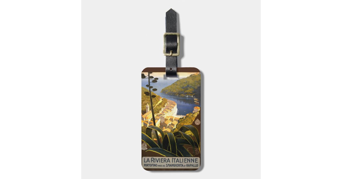 Vintage Italian Riviera Italy custom luggage tag | Zazzle