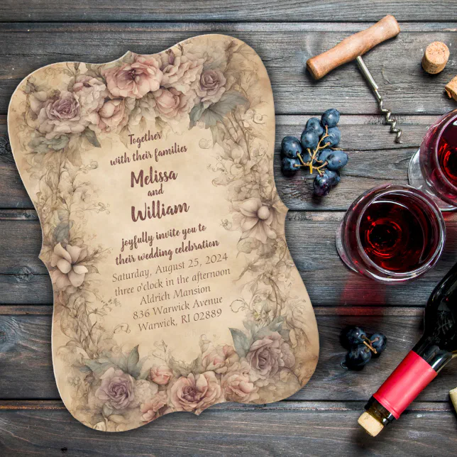 Vintage Italian Wedding Invitation | Zazzle
