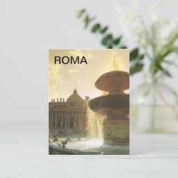 Vintage Italy, Rome, Vatican, St Peter's Postcard | Zazzle