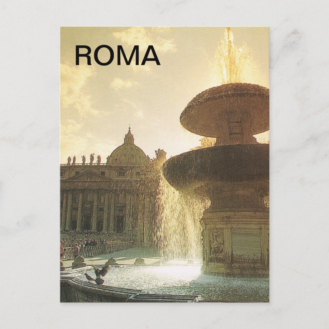Vintage Italy, Rome, Vatican, St Peter's Postcard | Zazzle