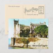 Vintage Italy, Trieste, Miramare Castle Postcard | Zazzle