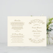 Vintage Ivory Antique Flourish Wedding Programs | Zazzle