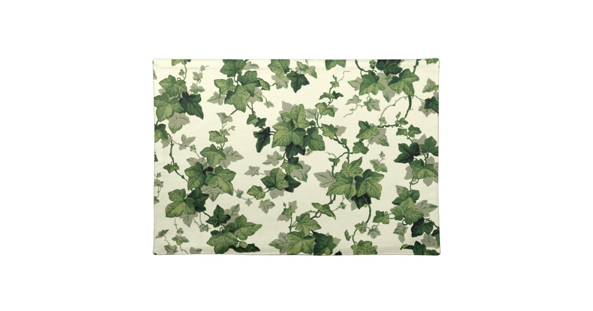 Vintage Ivy pattern Cloth Placemat | Zazzle