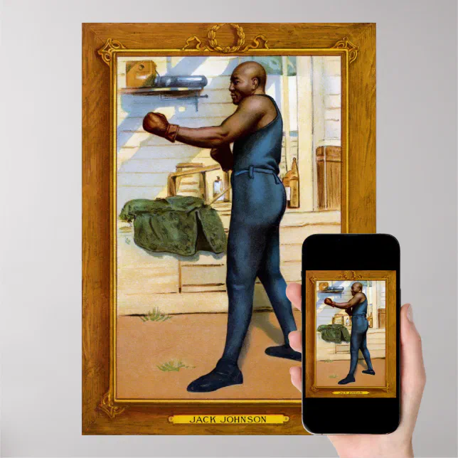 Vintage Jack Johnson Card Poster | Zazzle