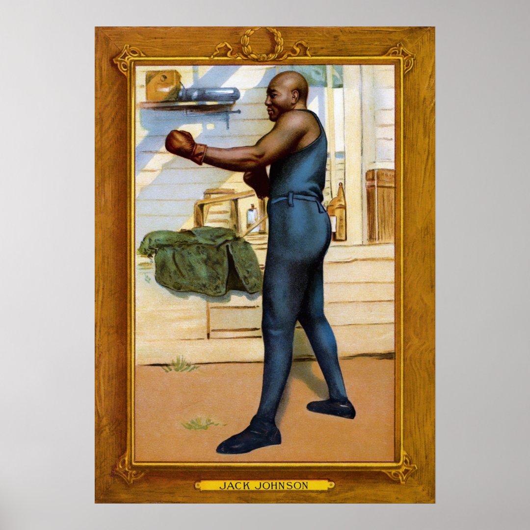 Vintage Jack Johnson Card Poster | Zazzle