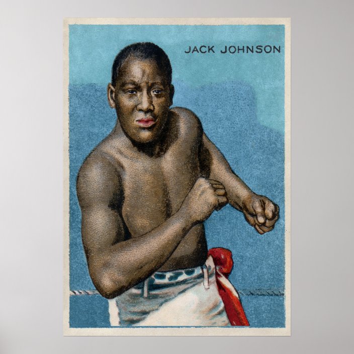 Vintage Jack Johnson Cigarette Card Poster | Zazzle.com