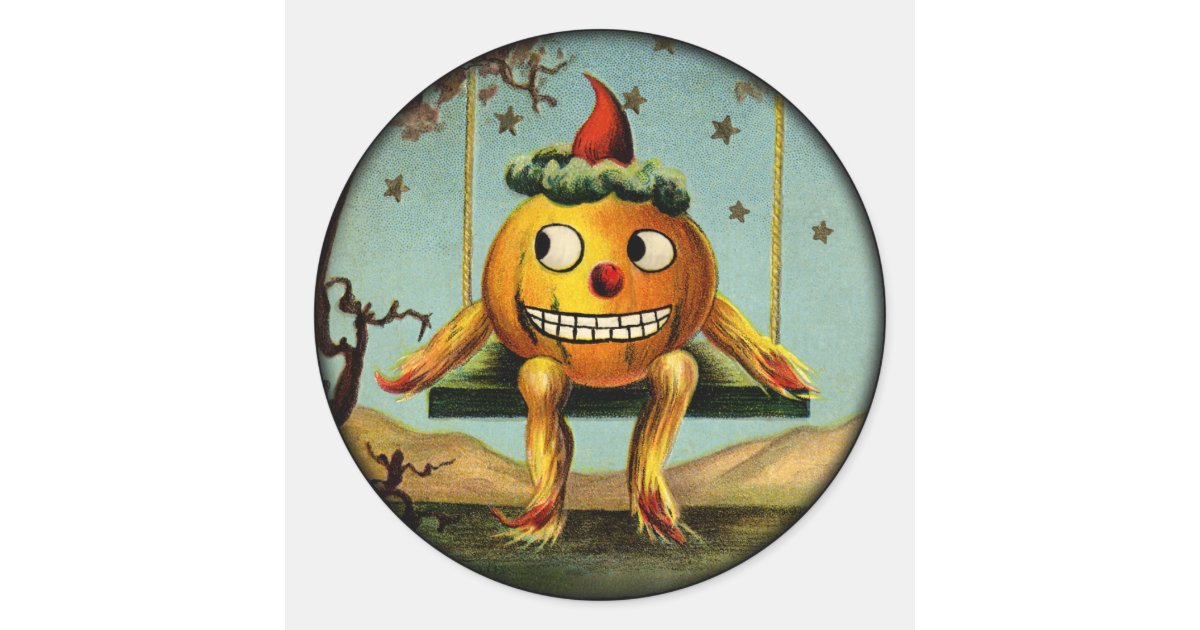 Vintage Jack O Lantern Man stickers | Zazzle
