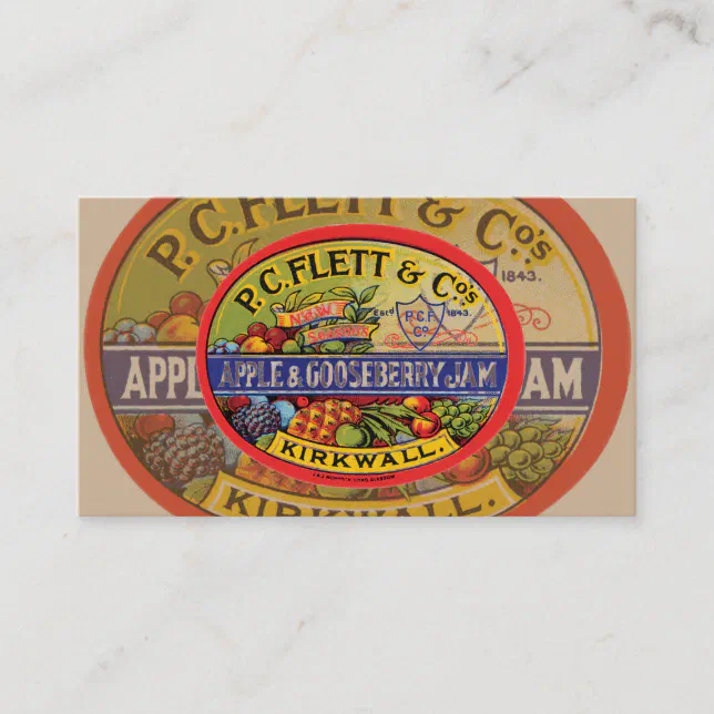 Vintage Jam Business Card | Zazzle