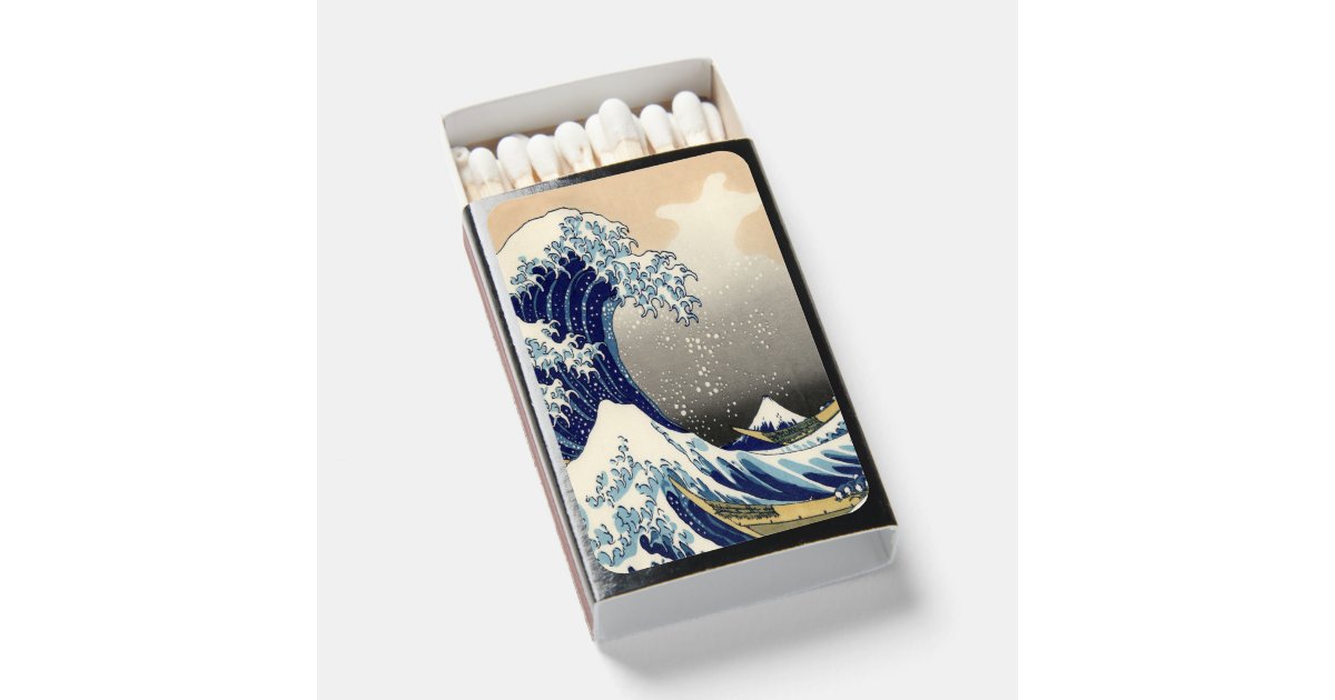 vintage japanese art ocean landscape great wave matchboxes | Zazzle