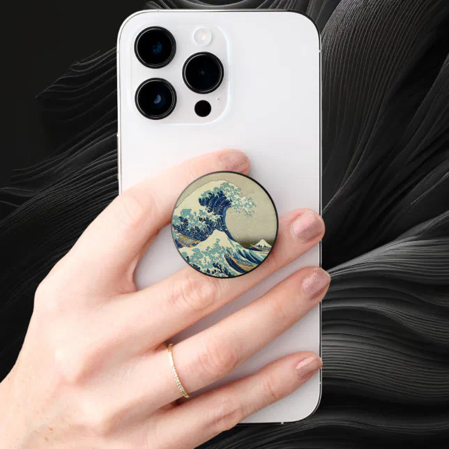 Vintage Japanese Art, The Great Wave by Hokusai PopSocket | Zazzle