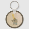 Vintage Japanese Big-Headed Yokai Swordsman Keychain | Zazzle