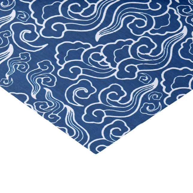 Vintage Japanese Clouds, Cobalt Blue and White Tissue Paper | Zazzle