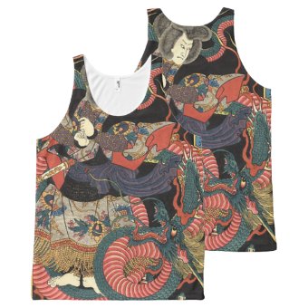 Vintage Japanese Dragon All-Over-Print Tank Top | Zazzle
